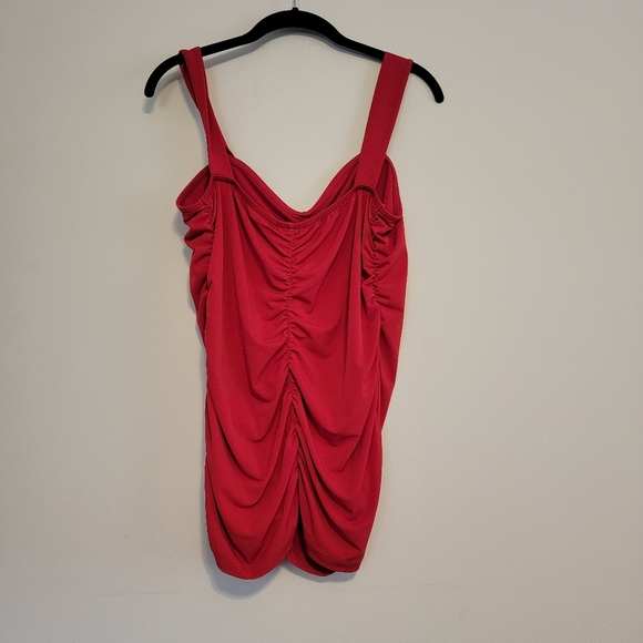 VENUS | Tops | Venus Ruched Red Tank | Poshmark